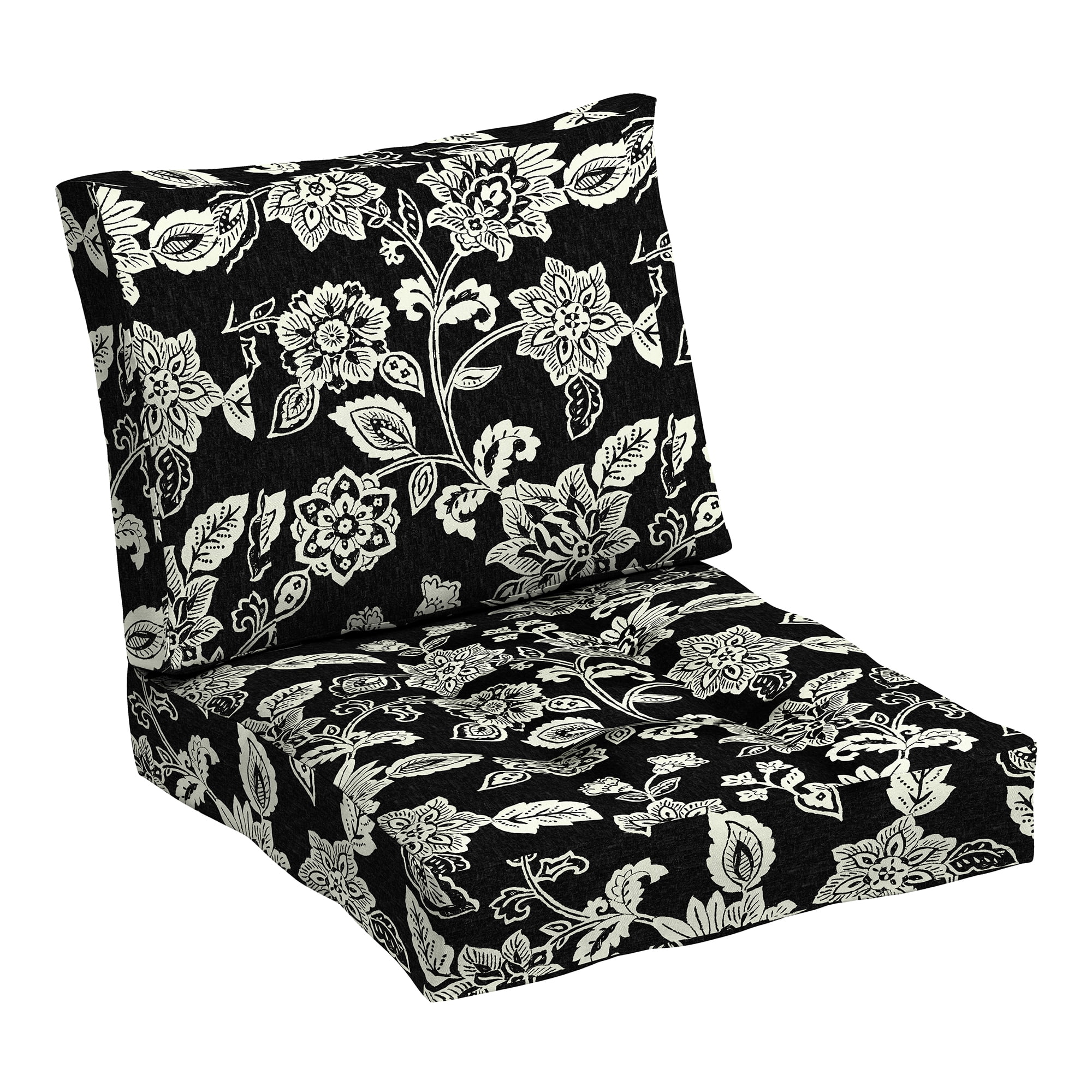 ARDEN Outdoor Plush Modern Tufted Blowfill Deep Seat Set, 24 x 24 ...
