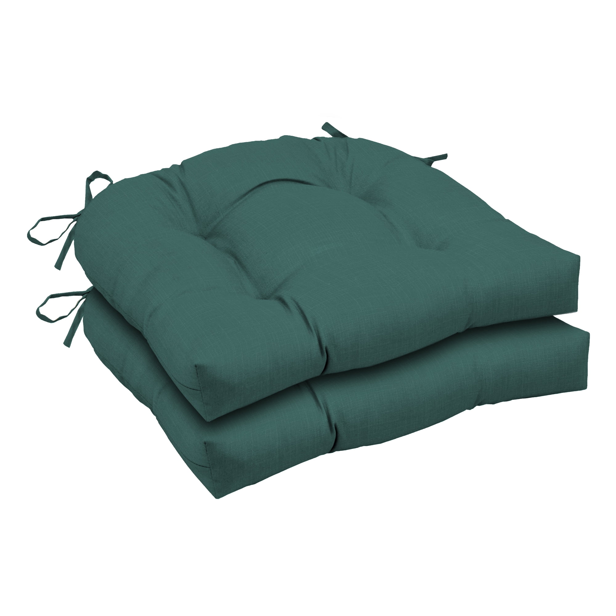 ARDEN Outdoor Wicker Chair Cushion, 2 pack 18 x 20, Peacock Blue Green ...