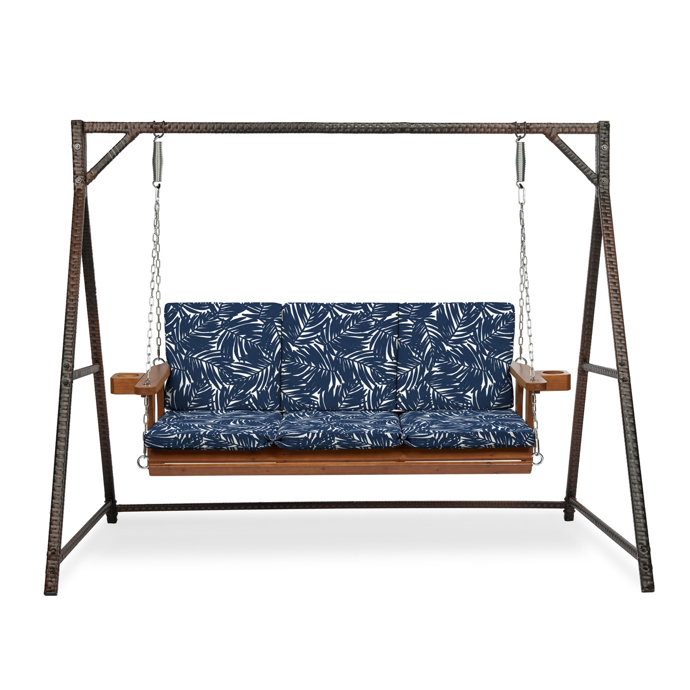 ARDEN earthFIBER Indoor / Outdoor Swing Cushion Set, 56 x 20, Water ...