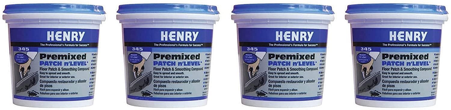 ARDEX Henry, WW Company 12063 Pre-Mixed Floor Patch, 1 Quart Four Pack ...