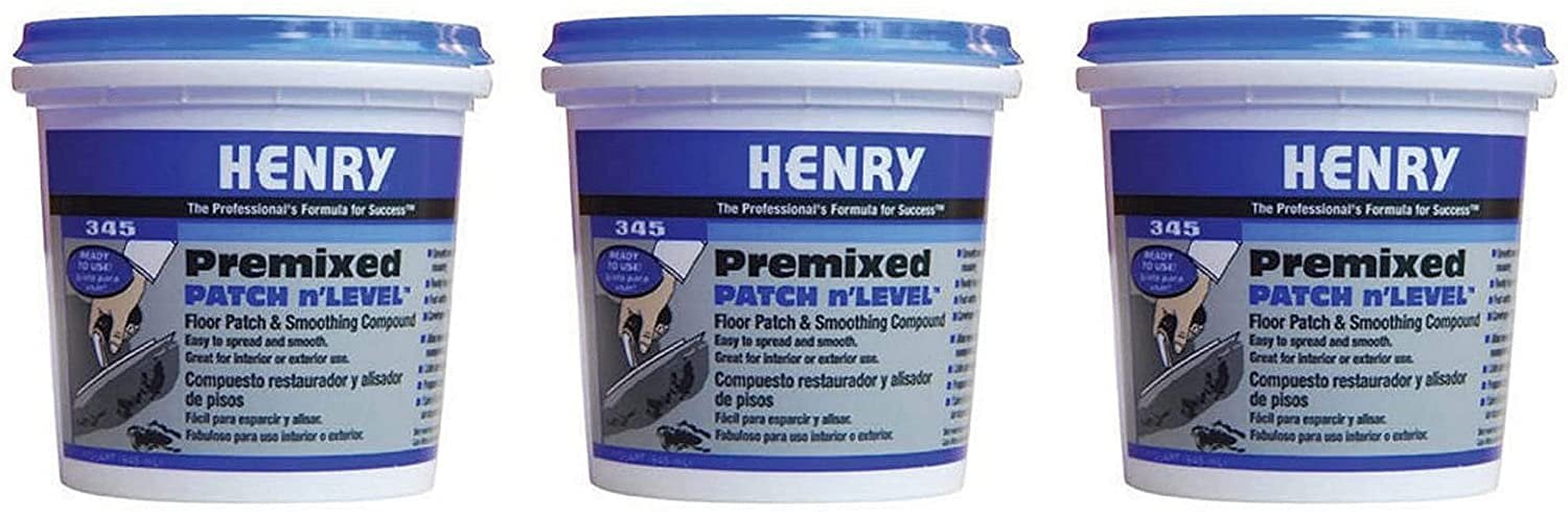 ARDEX Henry, WW Company 12063 Pre-Mixed Floor Patch, 1 Quart Three Pack ...