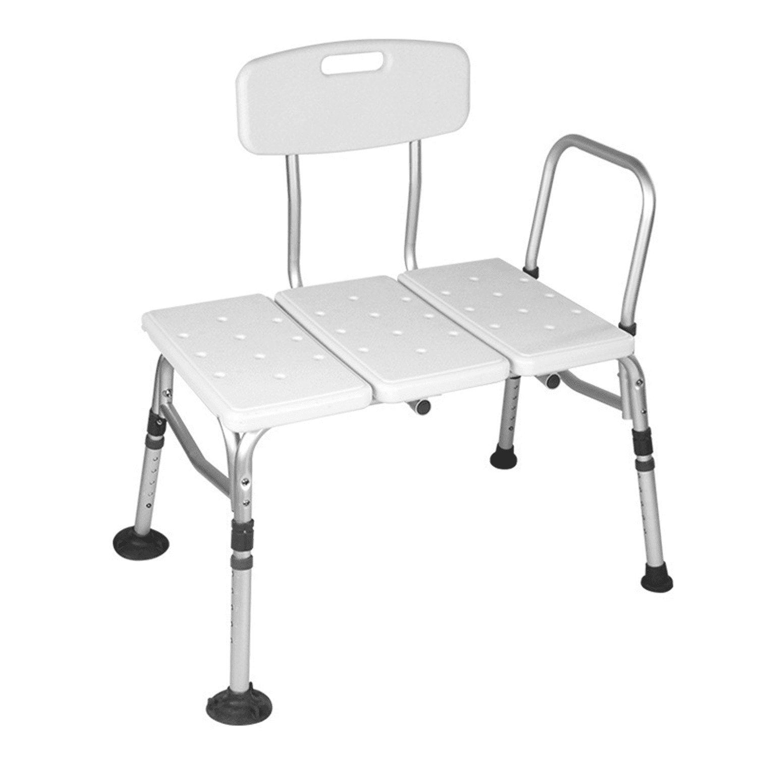 ARDIKAMA Durable Transfer Bench with Back Rest, Shower Bench, White ...