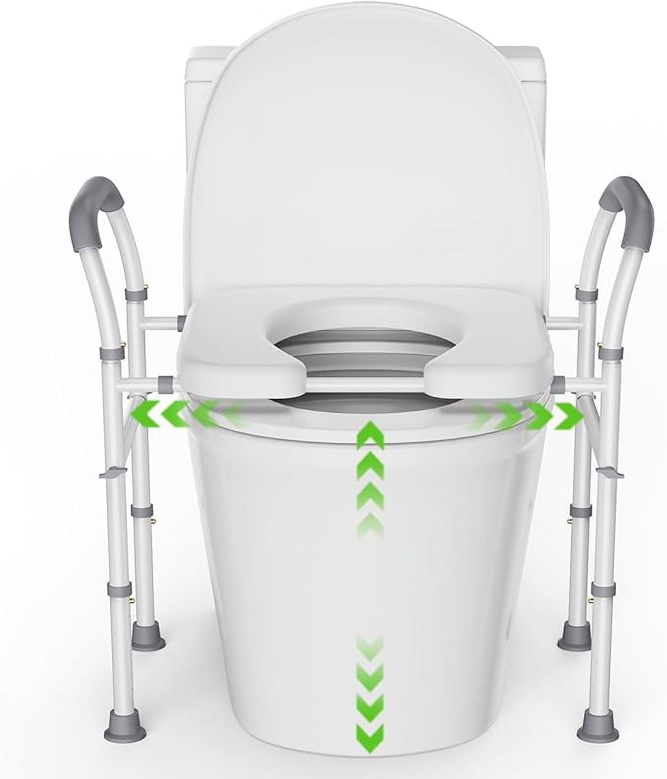ARDIKAMA-Raised Toilet Seat with Handles - Width and Height Adjustable ...