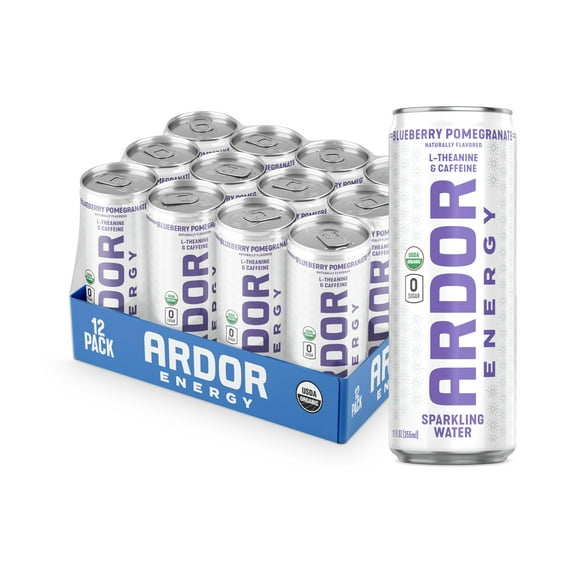 ARDOR ENERGY Sparkling Water with 100mg Natural Caffeine & 200mg L ...