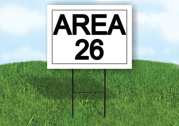 AREA 26 18 in x 24 in Yard Sign Road Sign with Stand - Walmart.com