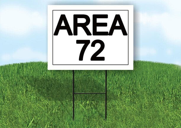 AREA 72 18 in x 24 in Yard Sign Road Sign with Stand - Walmart.com