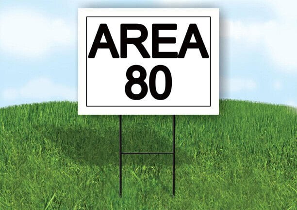 AREA 80 18 in x 24 in Yard Sign Road Sign with Stand - Walmart.com