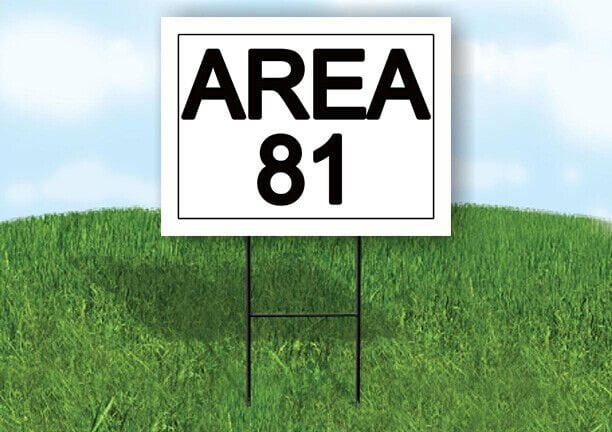 AREA 81 18 in x 24 in Yard Sign Road Sign with Stand - Walmart.com