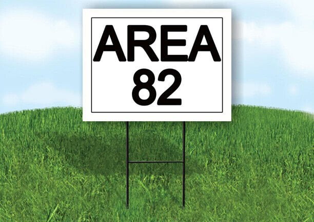 AREA 82 18 in x 24 in Yard Sign Road Sign with Stand - Walmart.com