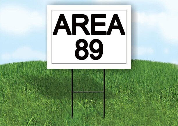 AREA 89 18 in x 24 in Yard Sign Road Sign with Stand - Walmart.com