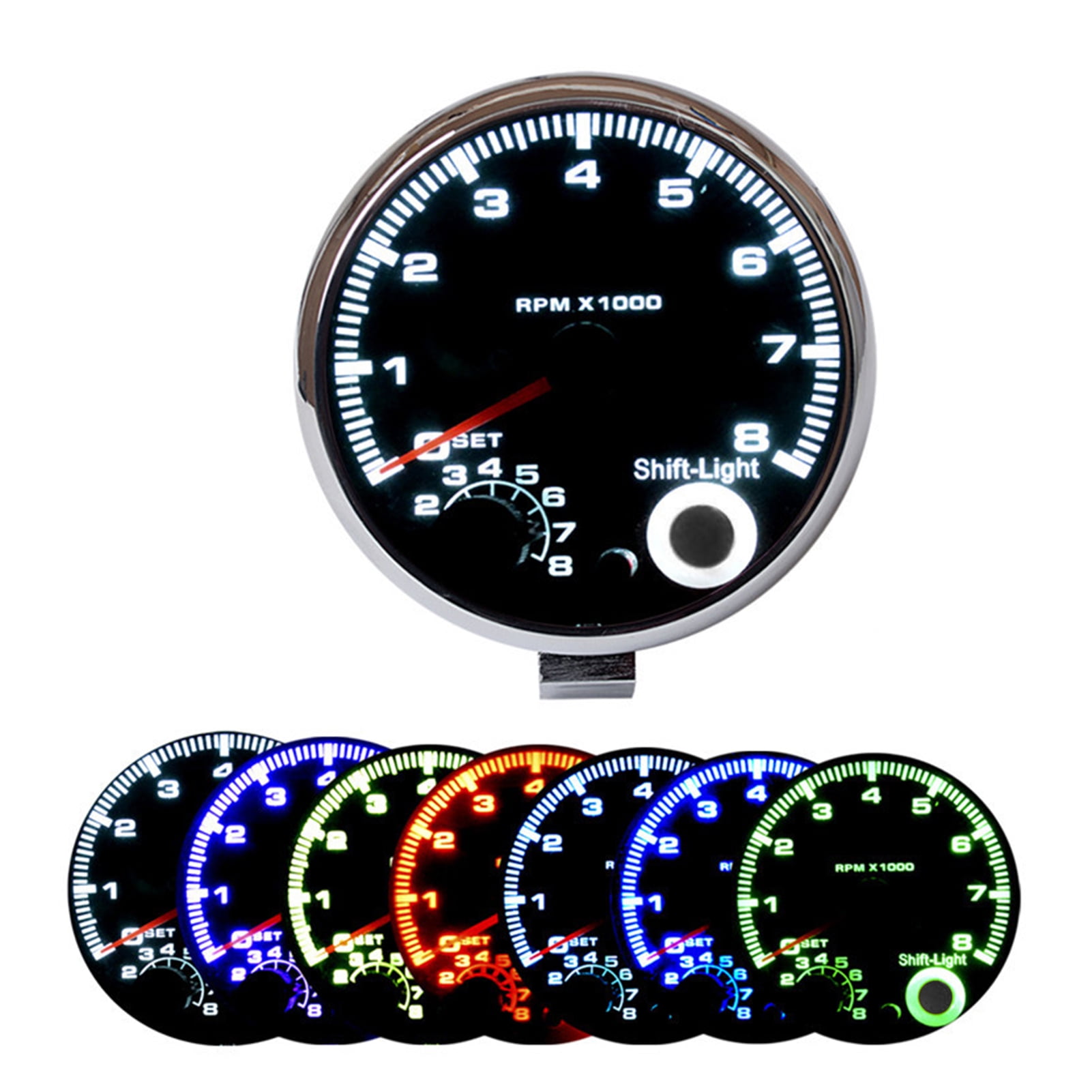 AREALER 7 Led Colors Background Light 3.75'' Car Universal Black ...