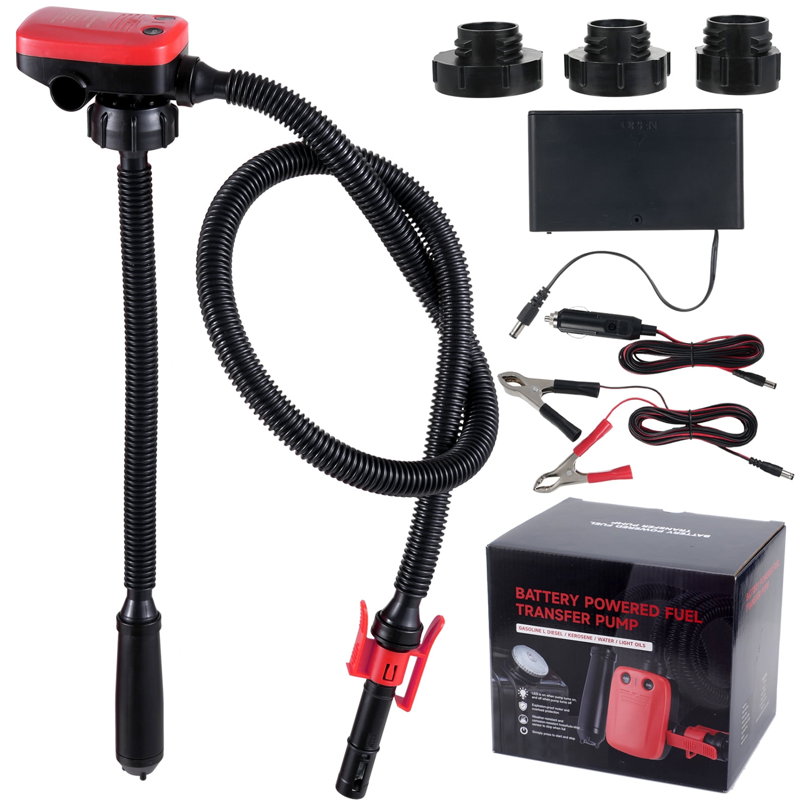 AREALER Fuel Transfer Pump, Battery Powered Fuel Transfer Pump with ...