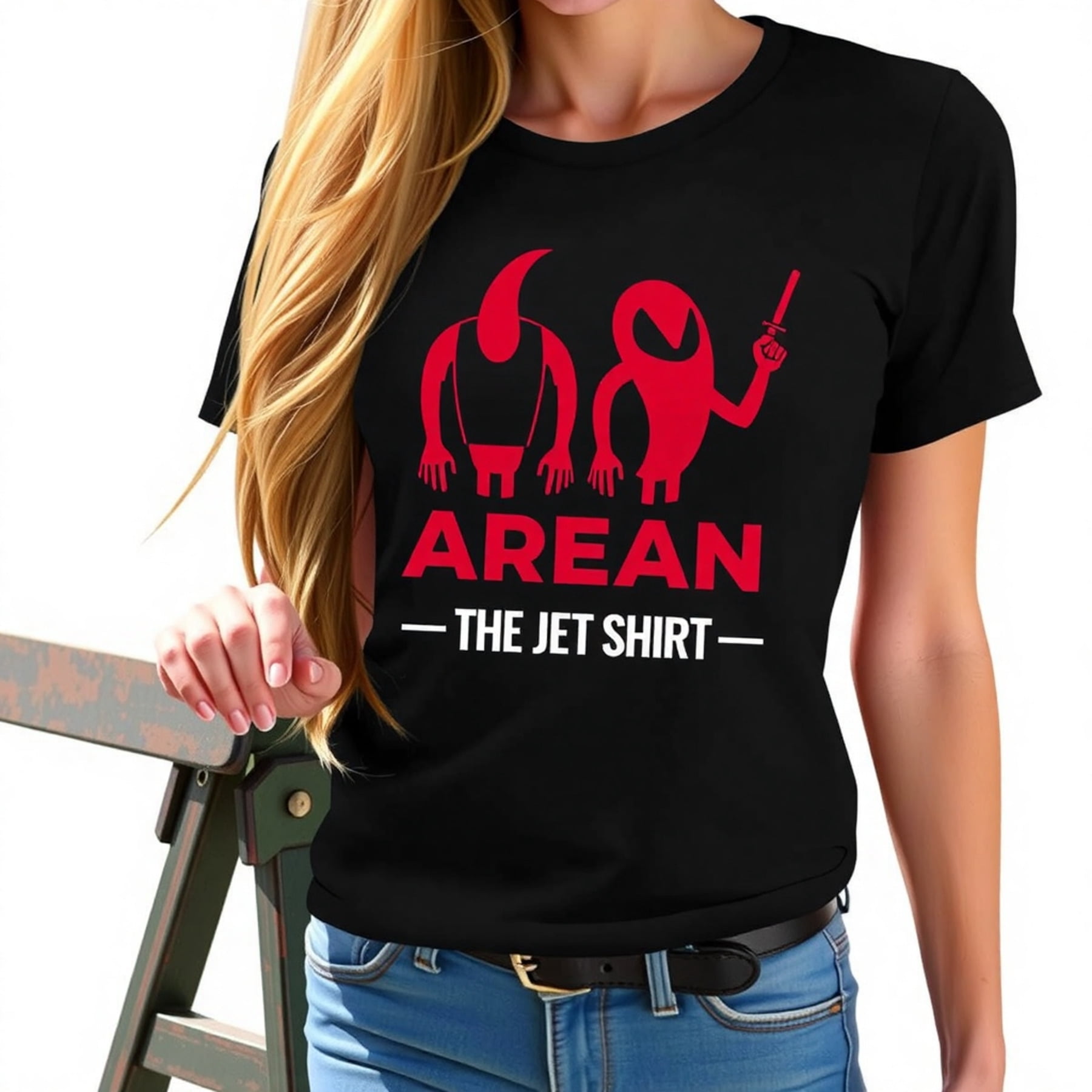 AREAN - The Jet Shirt: Stylish Black Tee with Unique Design for Casual ...