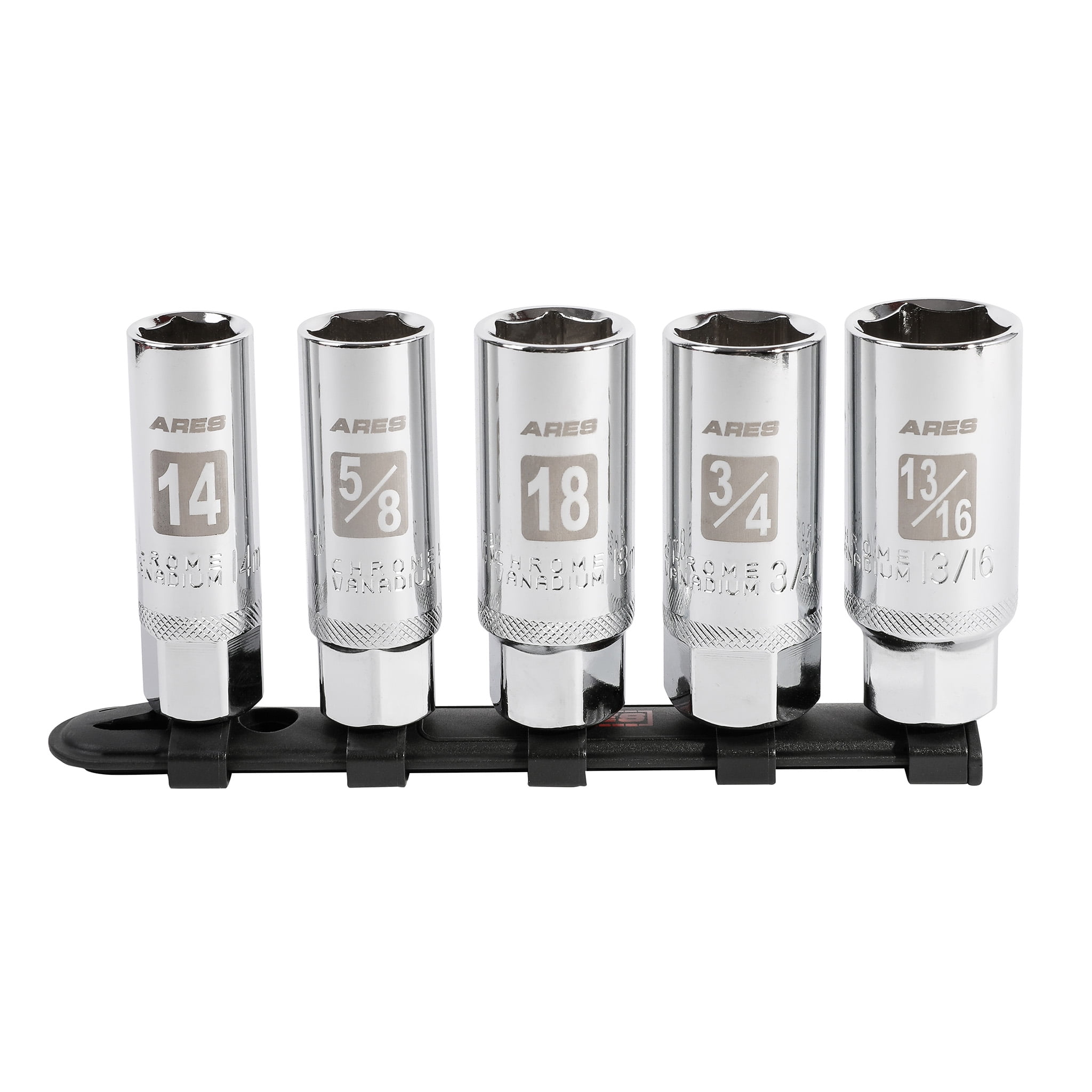 ARES 11007 - 5 Piece SAE & Metric Spark Plug Socket Set - High ...