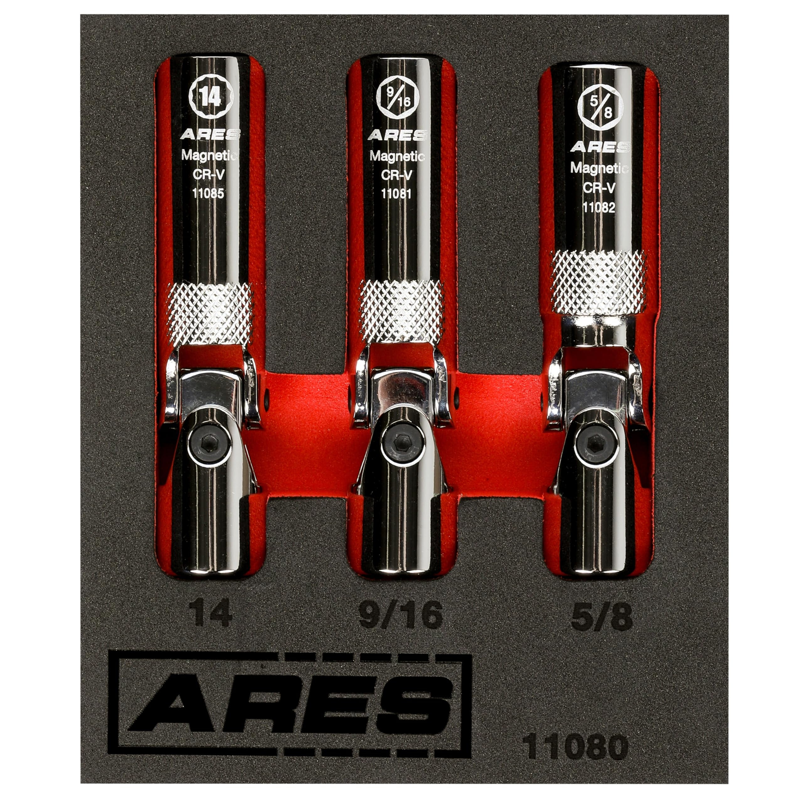 ARES 11080 – 3-Piece Spring Loaded Universal Joint Magnetic Spark Plug ...