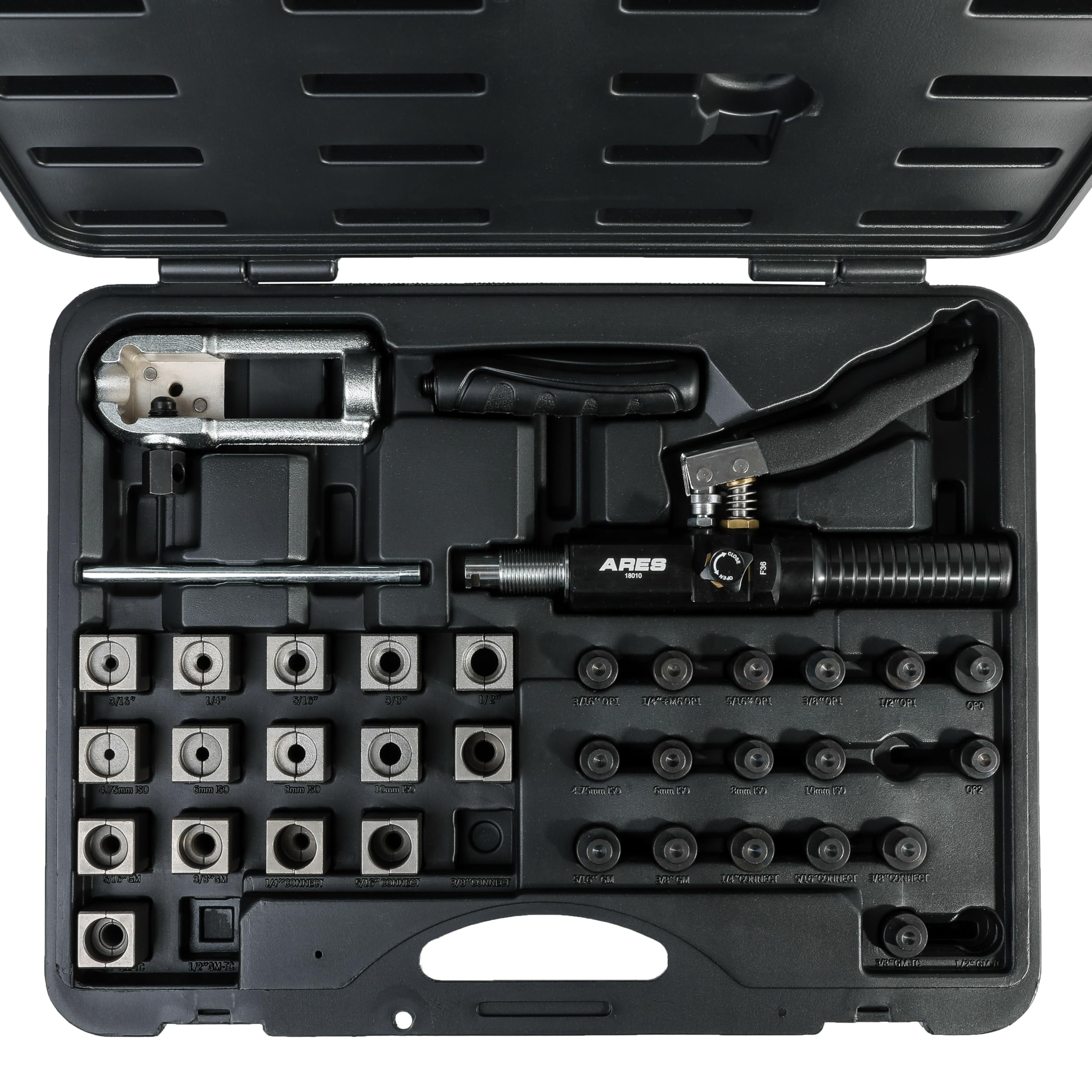 ARES 18010 - Universal Hydraulic Flaring Tool Set - Create 45 Degree ...