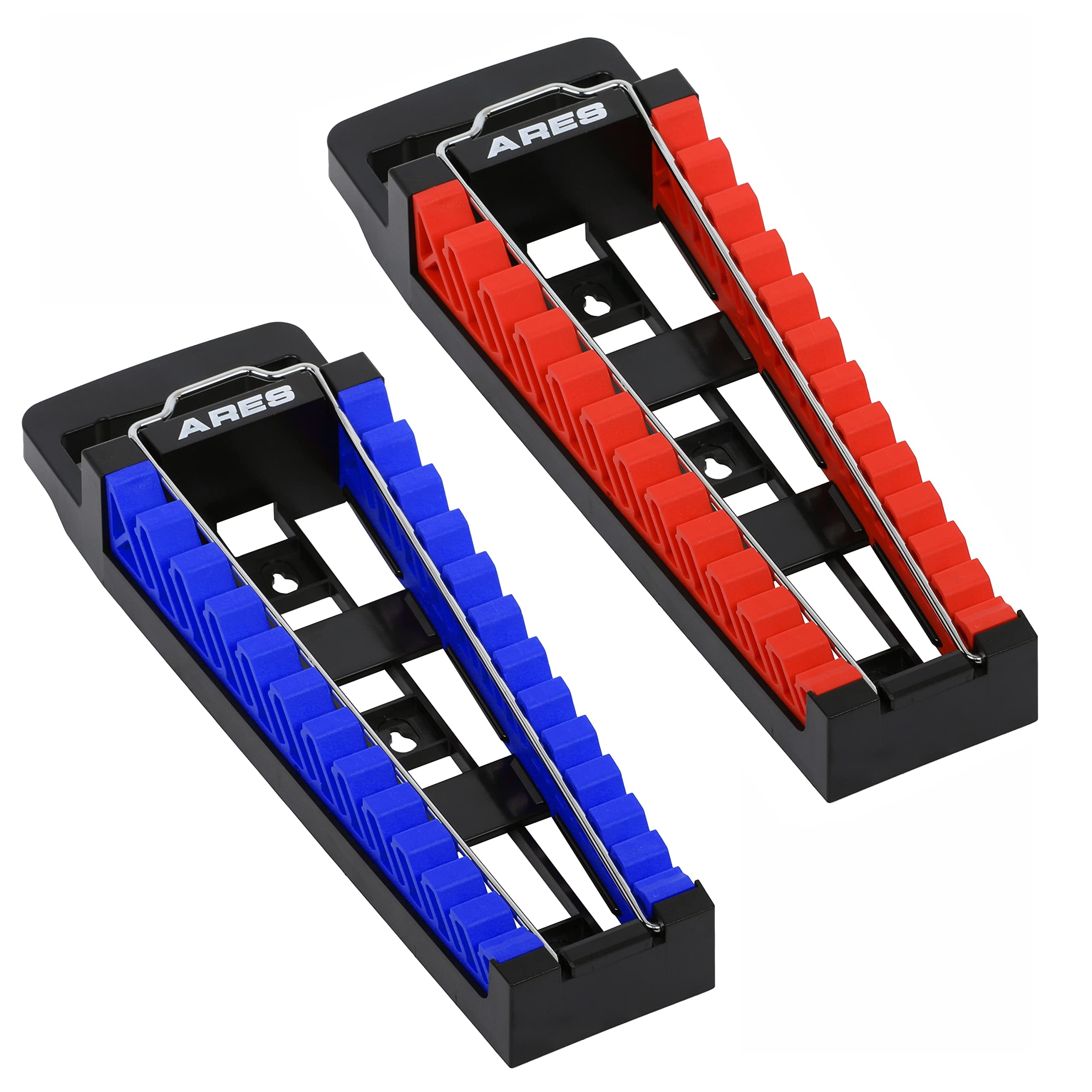 ARES 62043 – 2-Piece Wrench Rack Set with Locking Bar - SAE Rack Holds ...