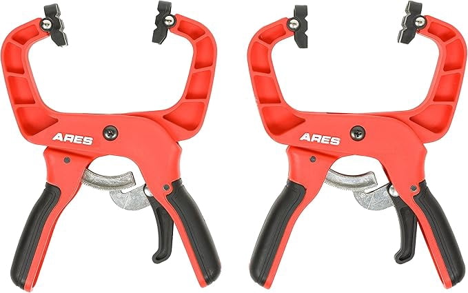 ARES 32006 – 2-Piece 5-Inch Ratcheting Quick Clamp Set - 1-1/4-Inch Jaw ...