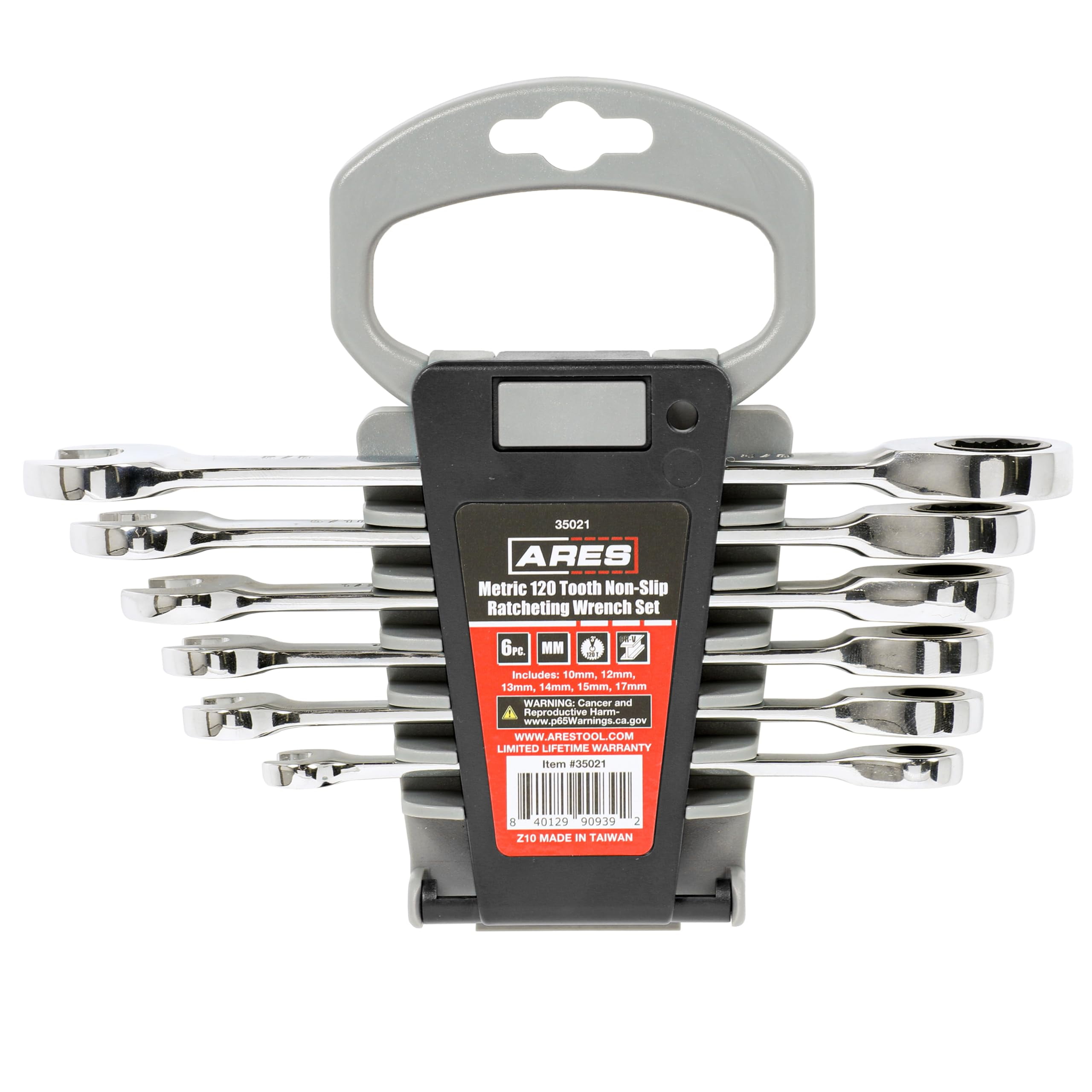 ARES 35021 – 6-Piece 120-Tooth Metric Non-Slip Ratcheting Wrench Set ...