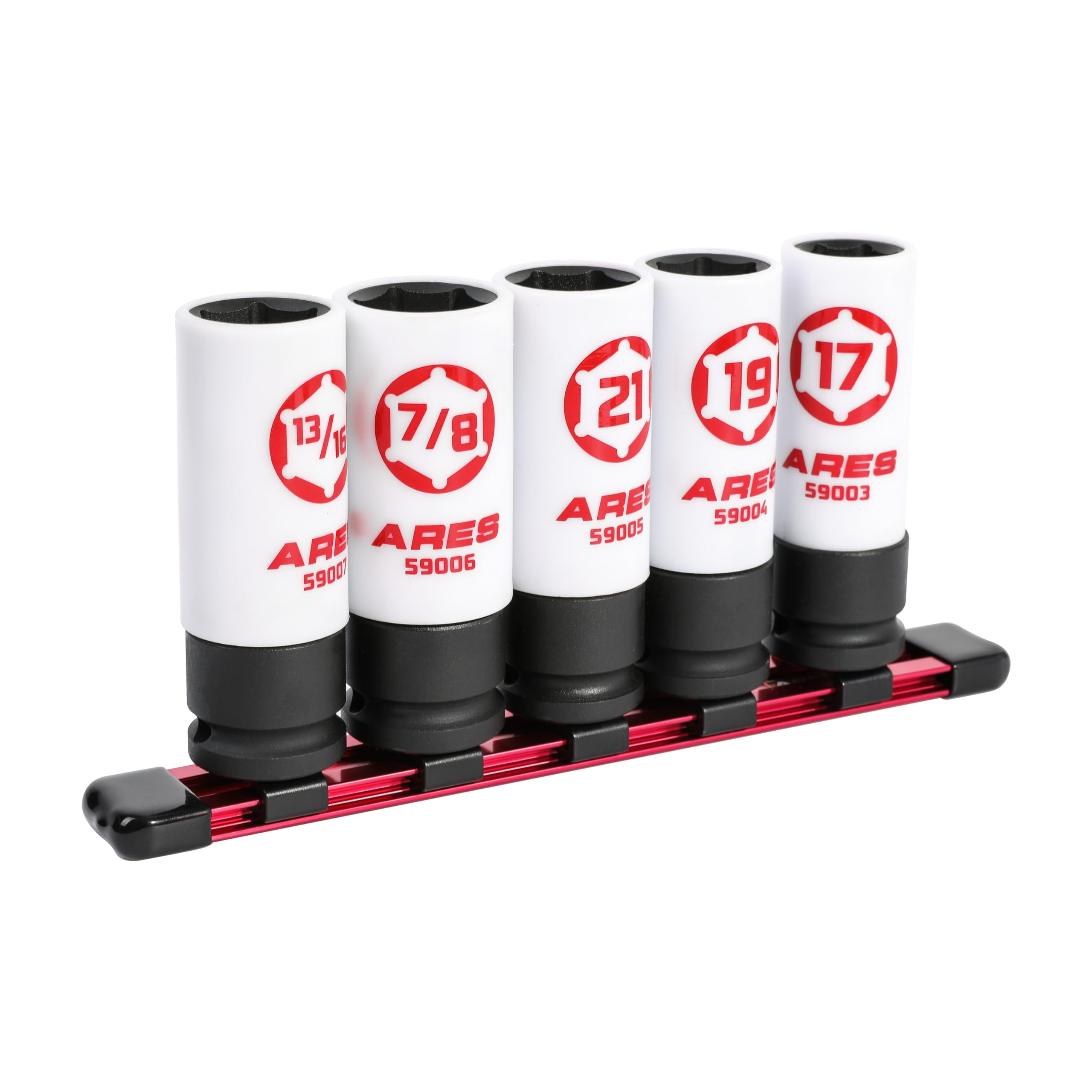 ARES 59000-5-Piece 1/2-Inch Drive Non-Marring Impact Lug Nut Socket Set ...
