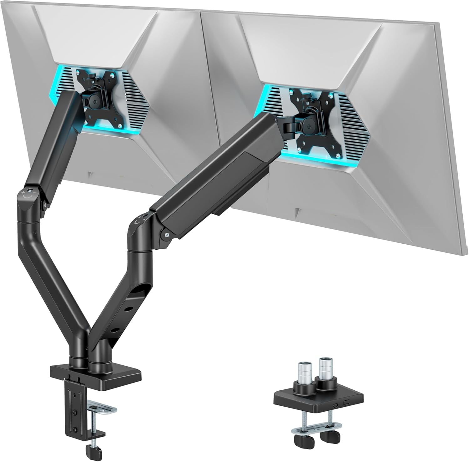 ARES WING Dual Monitor Mount, Heavy Duty Monitor Arms for 2 Monitors ...
