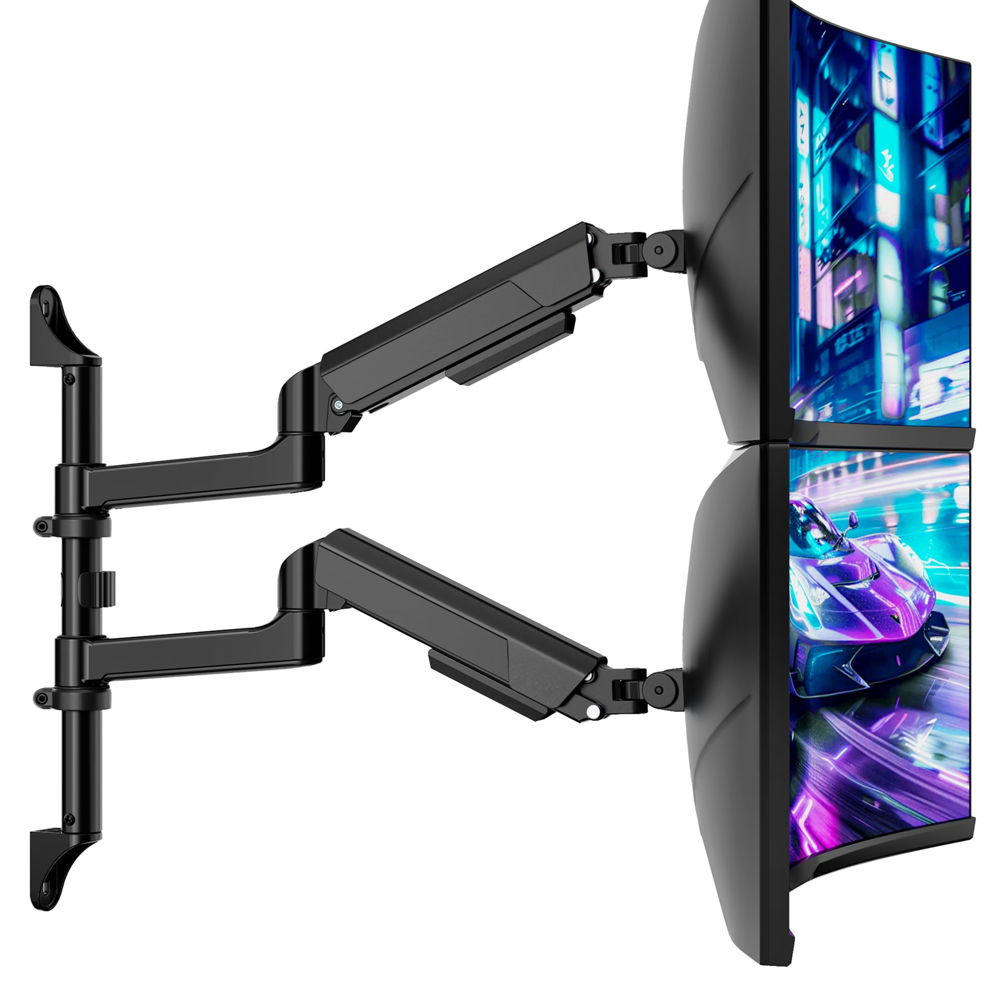 ARES WING Vertical Dual Monitor Wall Mount for 17"-40" Screens, Heavy ...