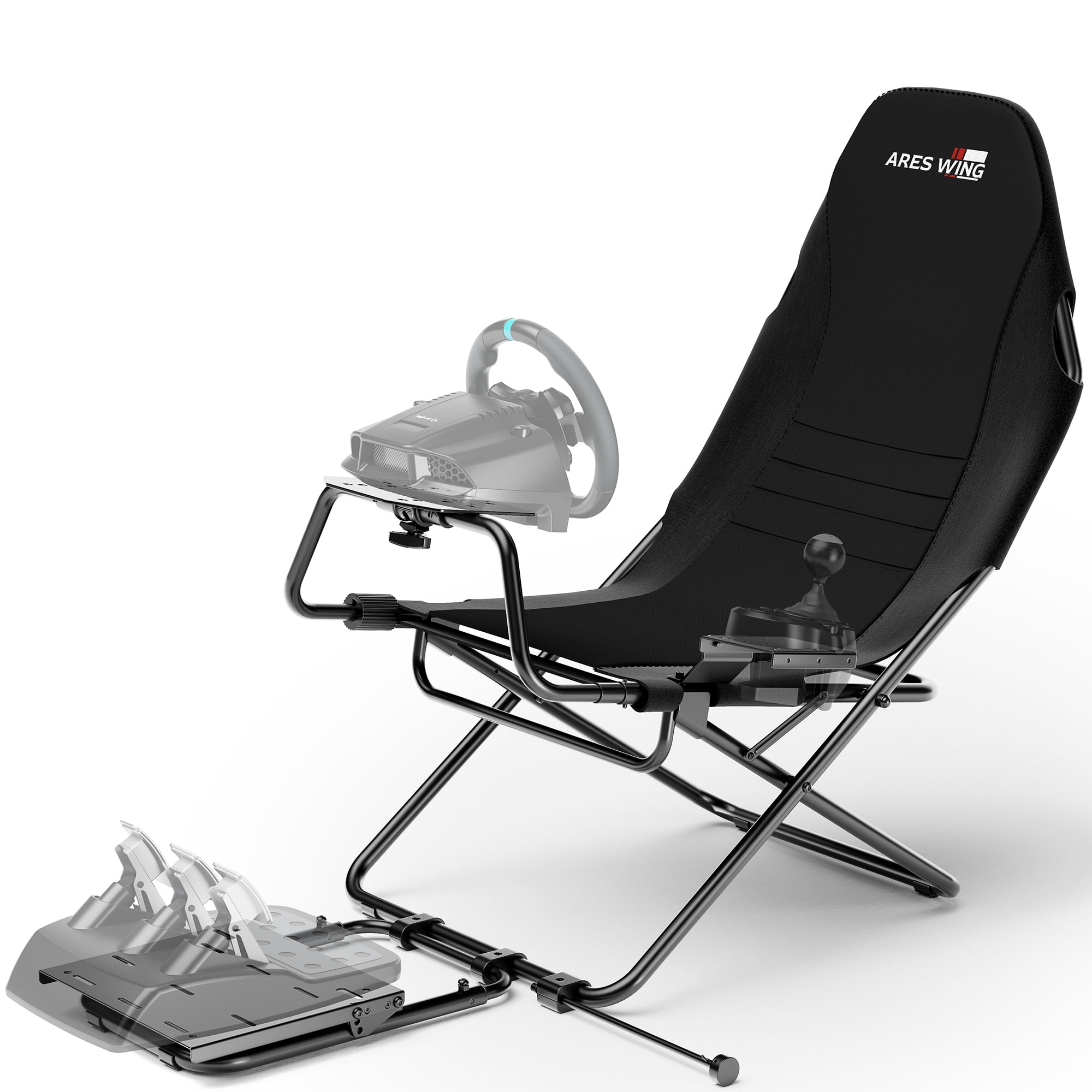 ARES WING Racing Simulator Cockpit with Foldable Gaming Chair Fit ...