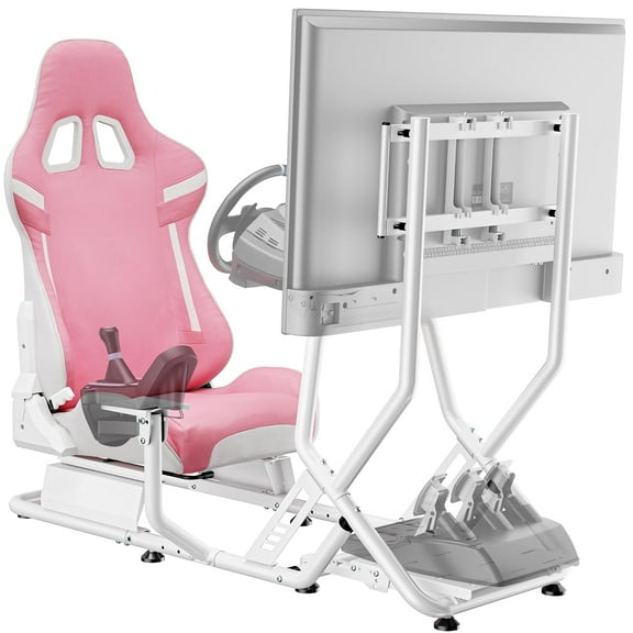 VIVO Gaming Chair Rig with Steering Seat, Racing Simulator Cockpit ...