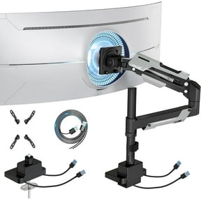 ARES WING Heavy Duty Adjustable Height Monitor Mount with VESA & Curved ...