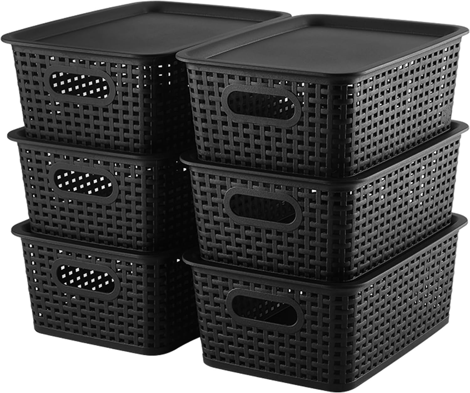 AREYZIN Storage Bins Plastic Storage Baskets With Lid Small Baskets for ...