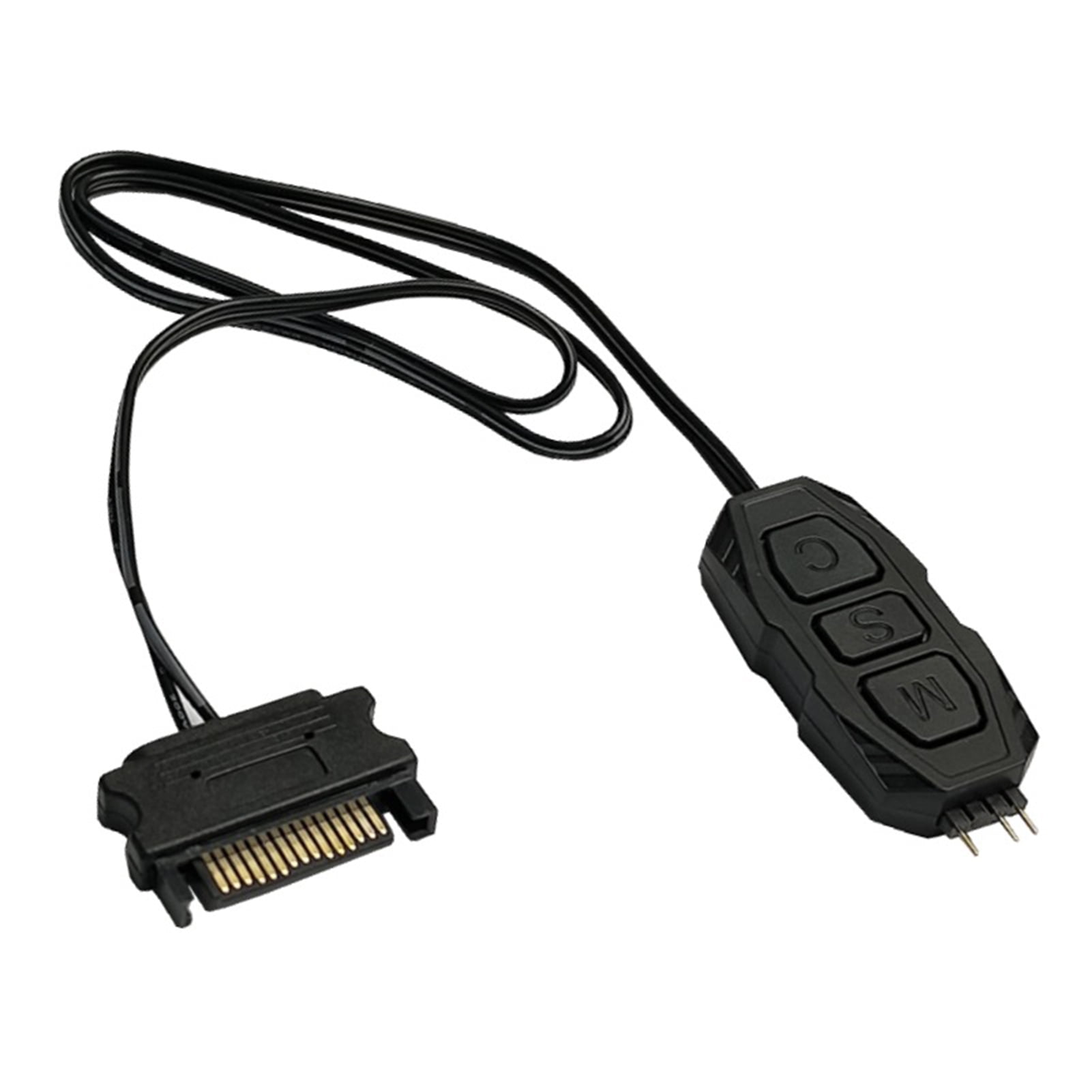ARGB Controller 5V 3Pin to SATA Power Supply 3 Buttons Color Changing ...