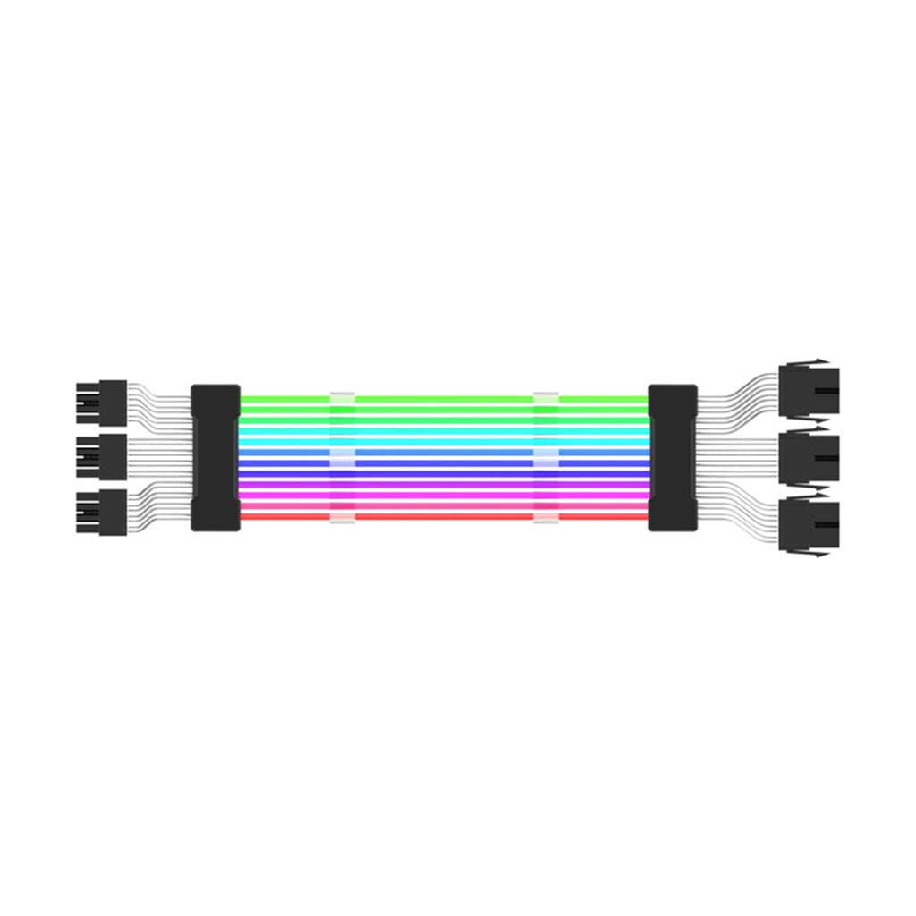 ARGB Led Extension Cable Synchronous 24Pin Adapter Cable 2x8pin 3x8pin ...