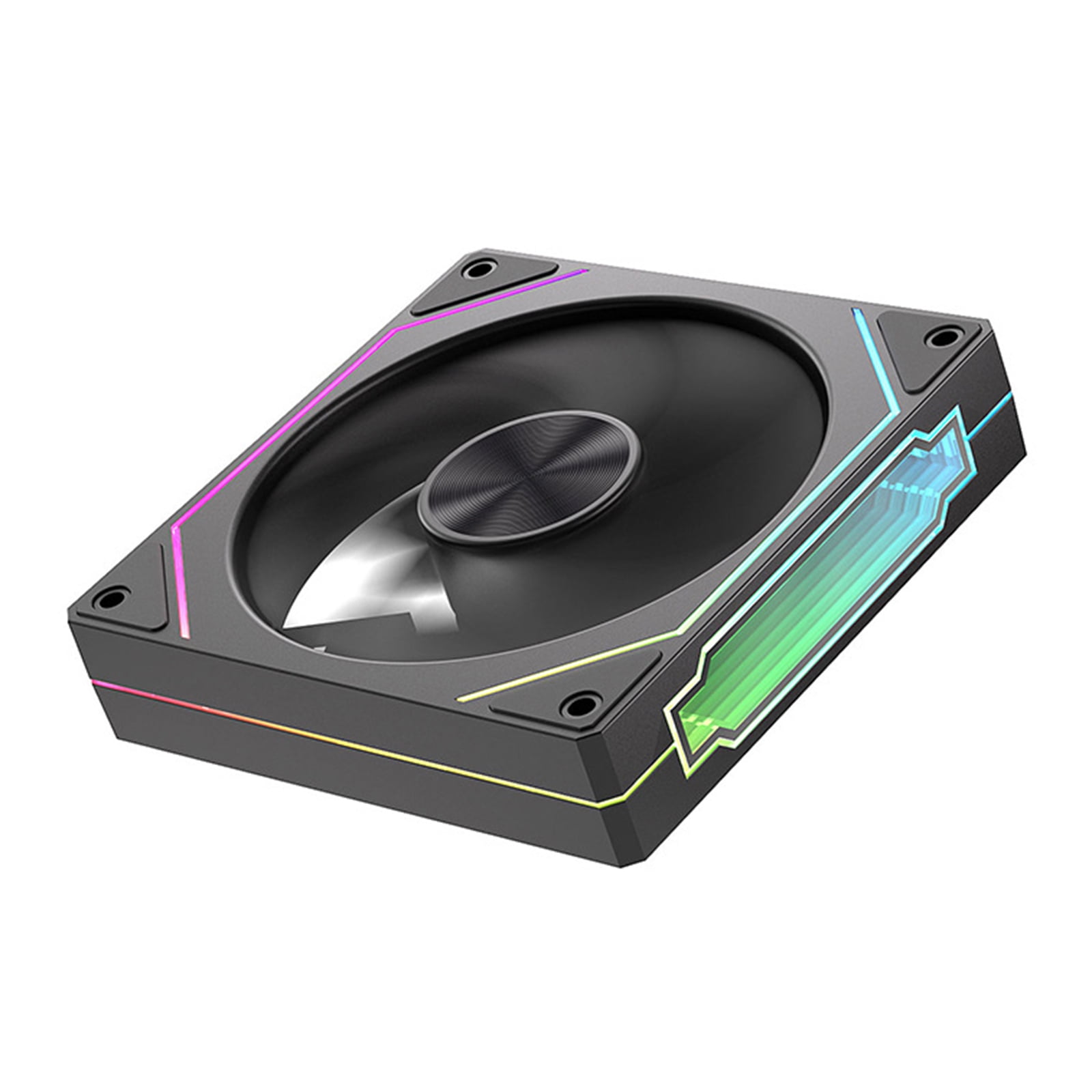 ARGB PC Case Fan 120mm Reverse/Forward with Side Lighting, 800-1600RPM ...