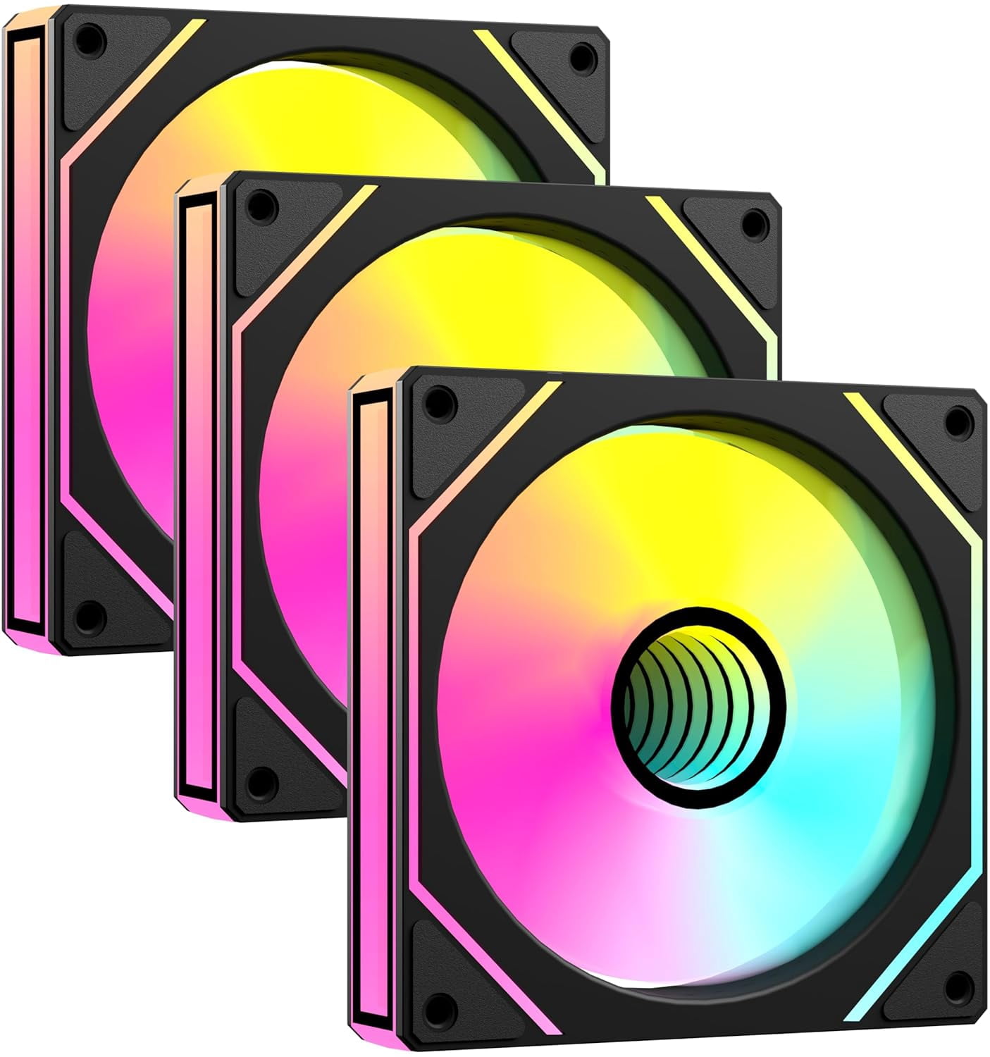 ARGB PC Case Fans Infinity Mirror 120mm Forward Fan with 5V 3-PIN ...