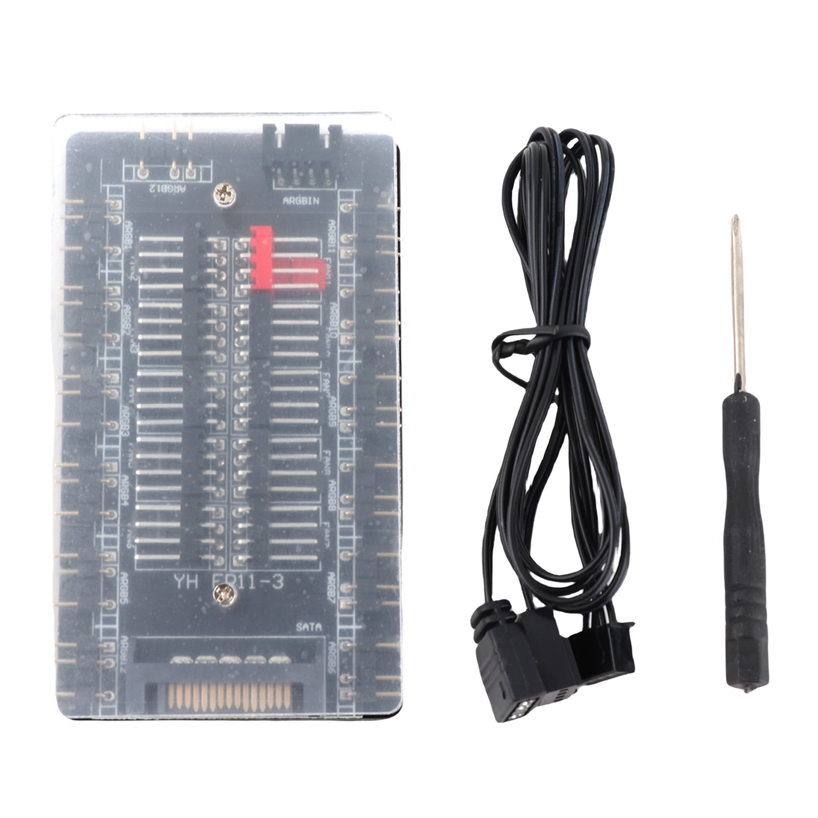 ARGB PWM Fan Hub, 4Pin PWM 3Pin ARGB Practical 2 In 1 For Main Board ...