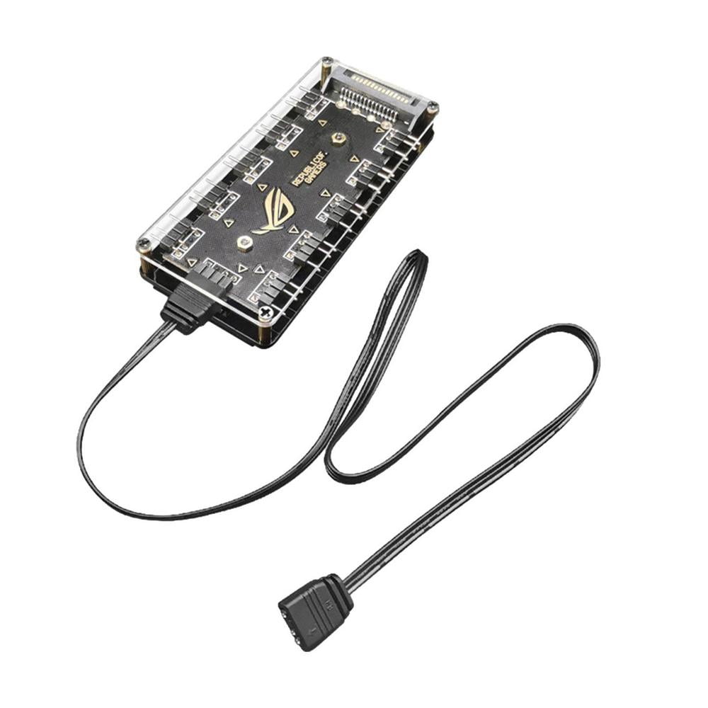 ARGB Splitter Hub 3 Pin ARGB Fan Hub 5V PC ARGB Splitter Hub 11 Port ...