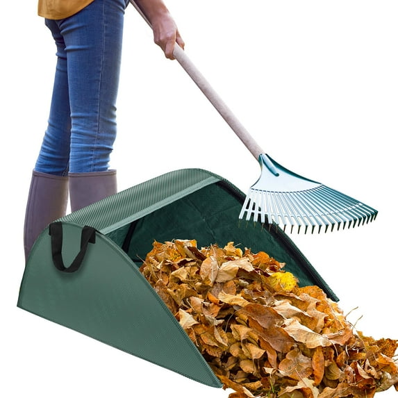 ARGCONNER Leaf Collector, Portable Leaf Collector Bag, Lawn and Leaf ...