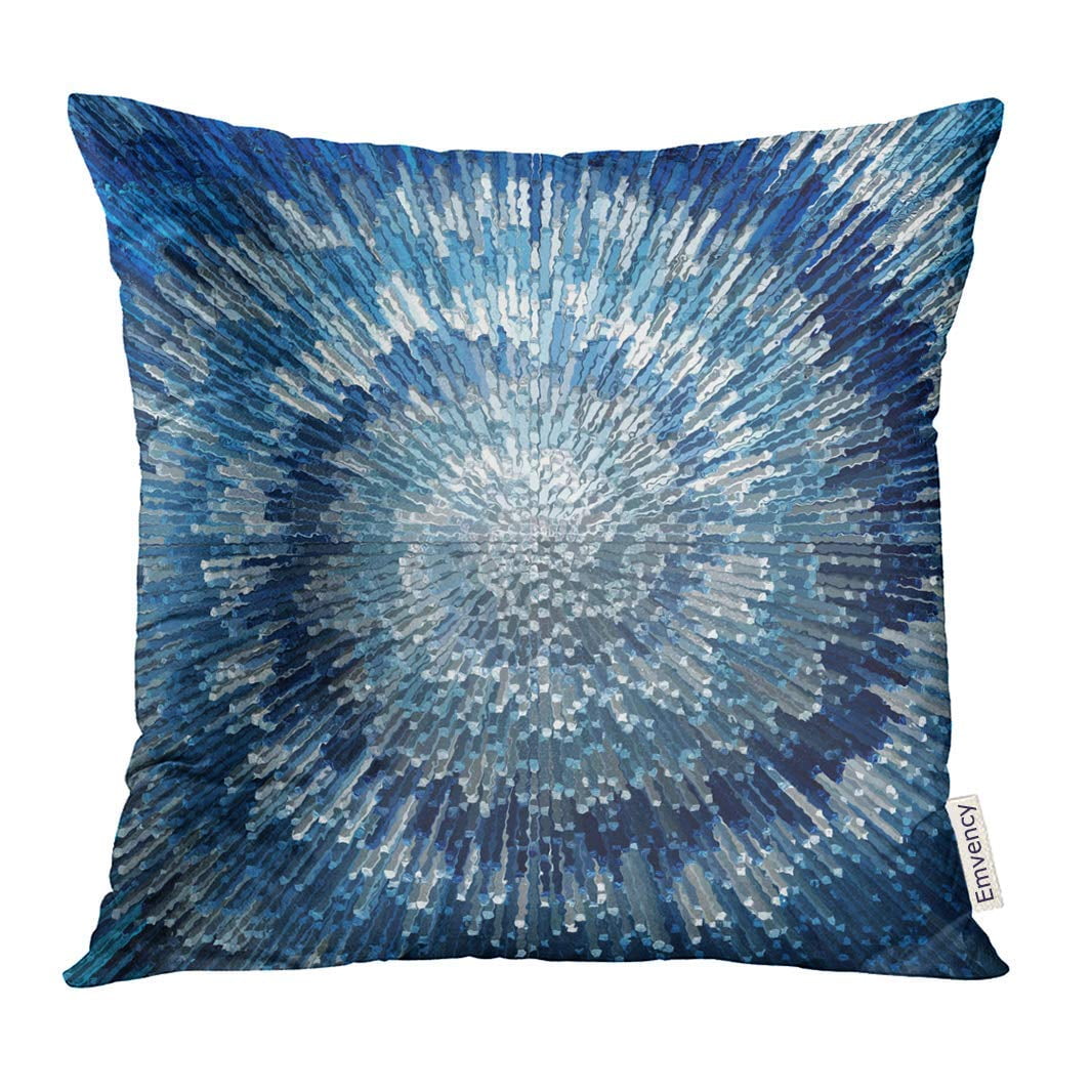 ARHOME Colorful Modern Abstract Blue Optical Fancy Circle Whirl Pillow ...