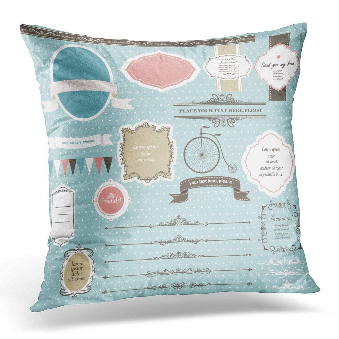 ARHOME Wedding of Design Frames Calligraphic Dividers Pennants Cute ...