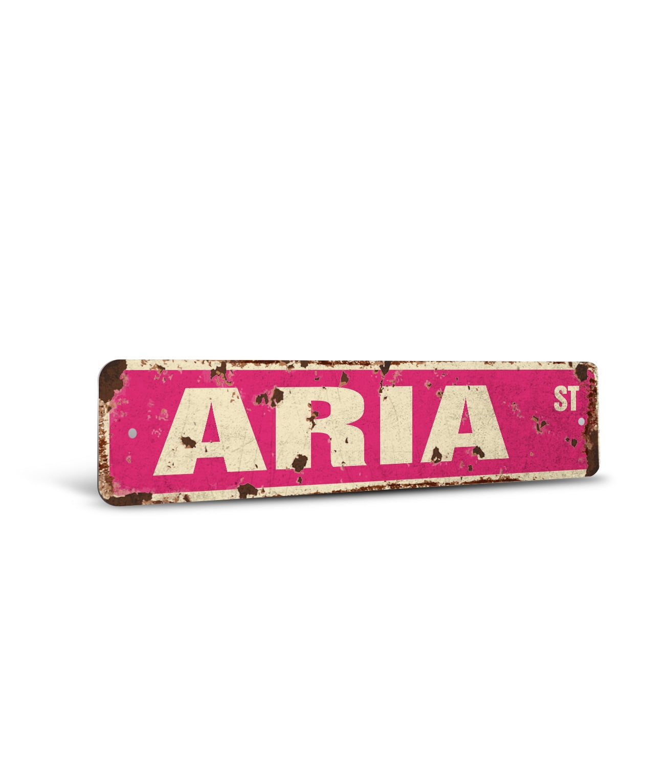 ARIA Vintage Style Rustic Street Sign – Childrens Name Room Sign Retro ...