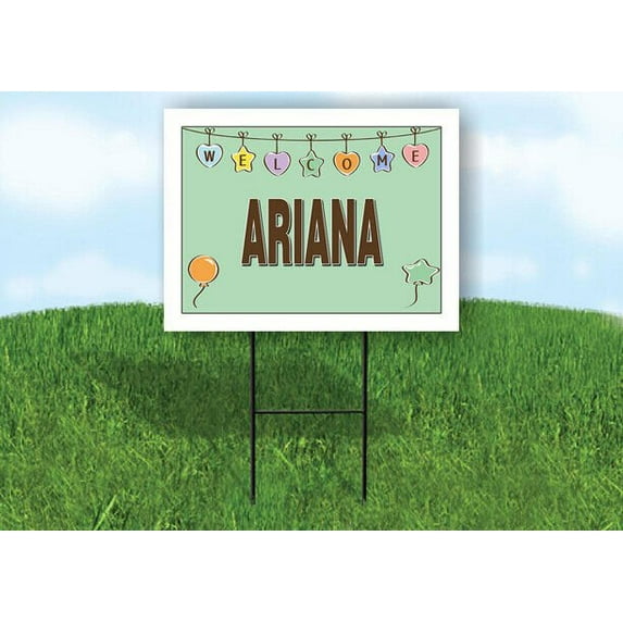 ARIANA WELCOME BABY GREEN 18 in x 24 in Yard Sign Road Sign with Stand ...