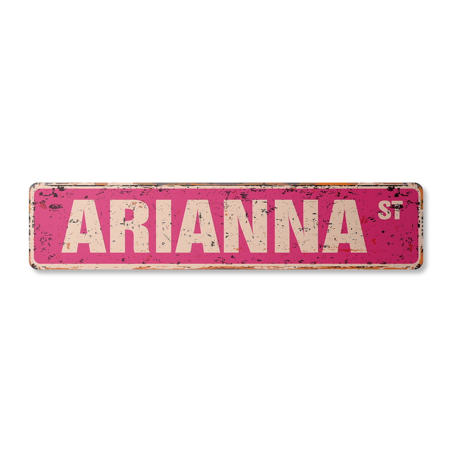 ARIANNA Vintage Plastic Street Sign Childrens Name Room Sign | Indoor ...