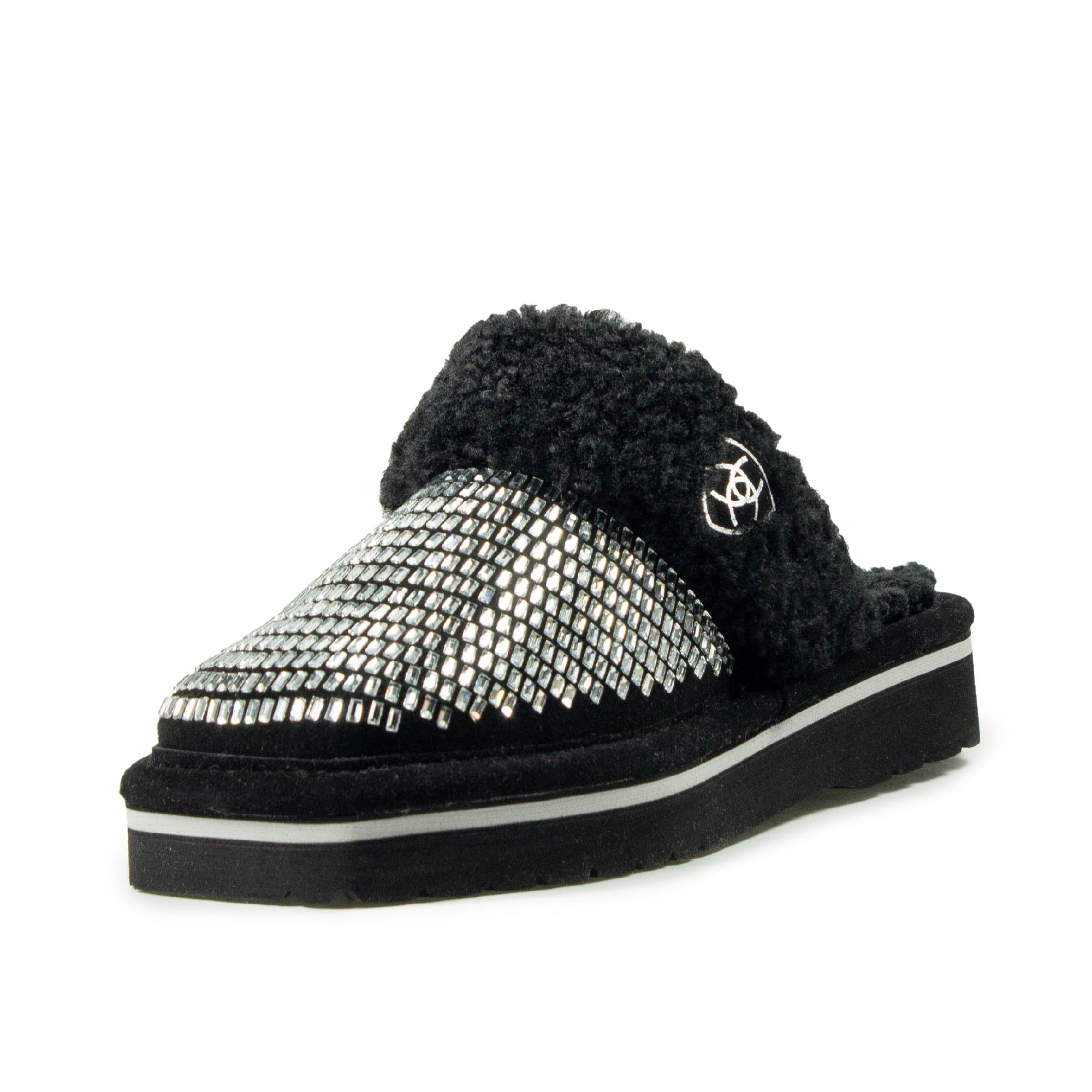 ARIAT Female Jackie Exotic Platform Square Toe Slippers, Dazzle Black ...