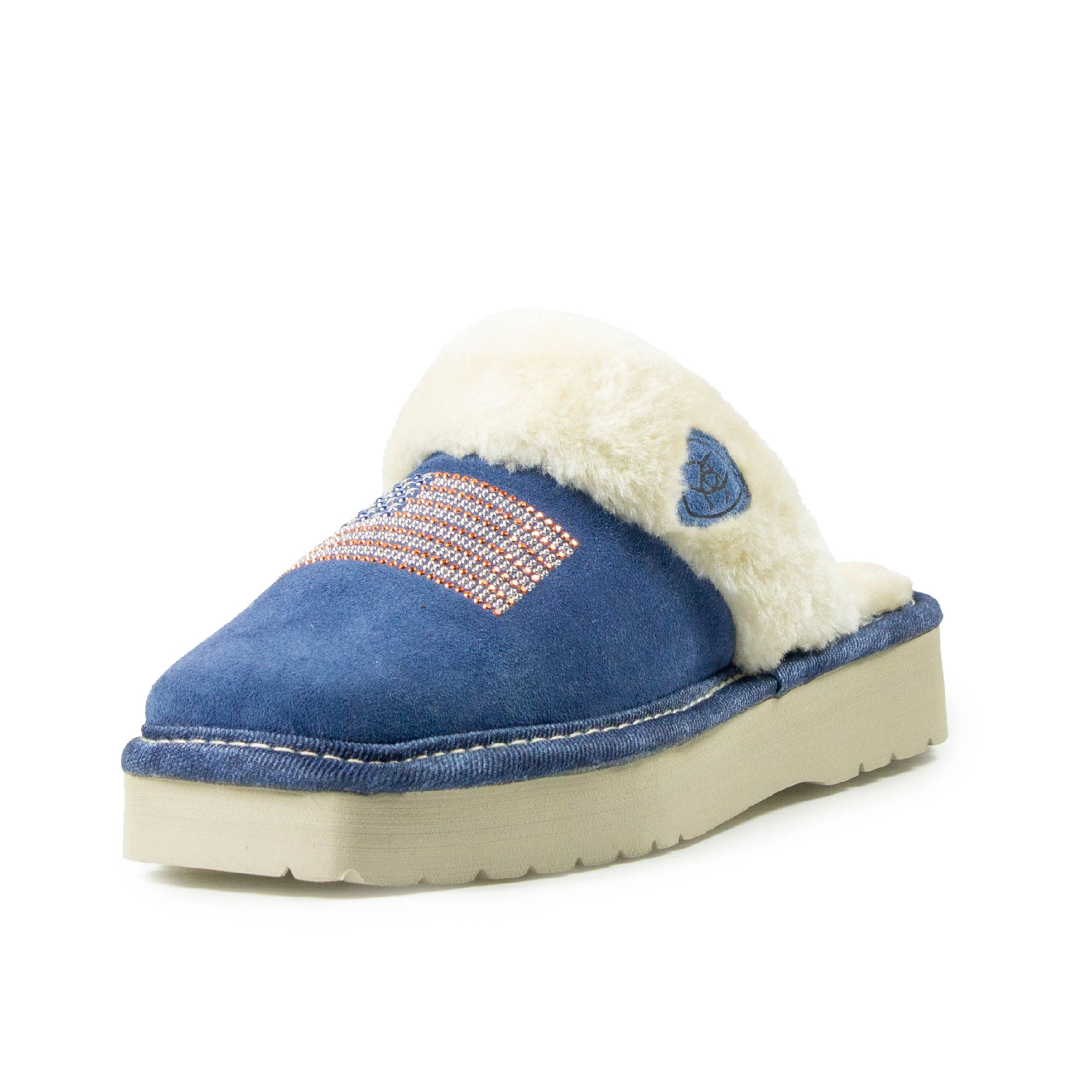 ARIAT Female Jackie Exotic Platform Square Toe Slippers, Independence ...