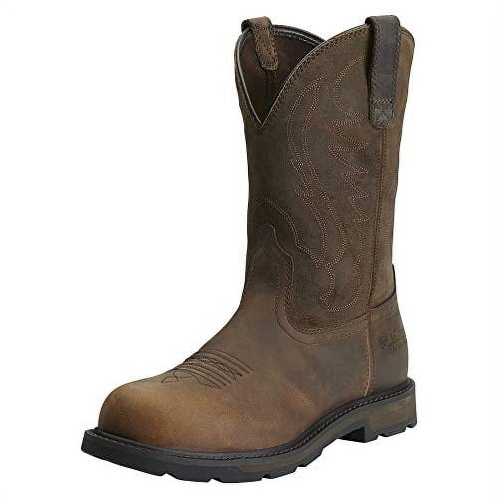ARIAT Men's Groundbreaker Pull-on Steel Toe Work Boot in Brown with ...