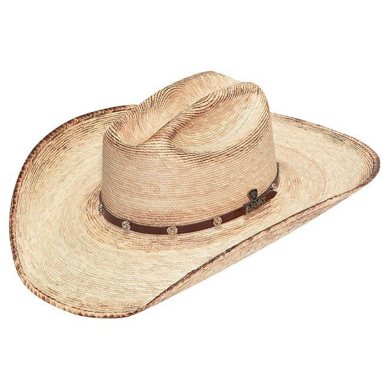 ARIAT Mens Fired Palm Leaf Western Hat - Walmart.com