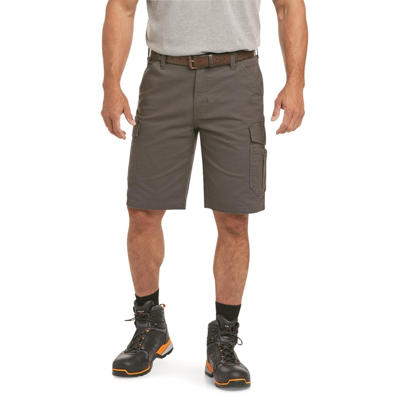 ARIAT Rebar DuraStretch Made Tough Cargo Short, Rebar Grey, 30 ...