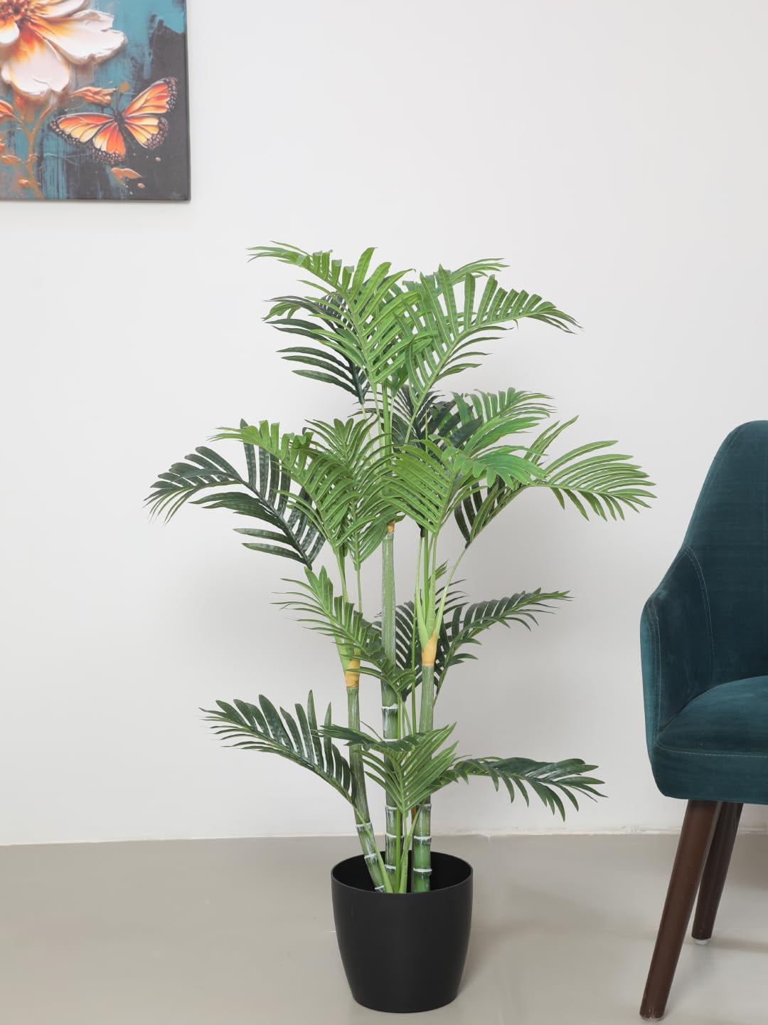 ARICK DECOR 42 Ft Artificial Areca Palm Tree Bird of Paradise Palm Tree Faux Tropical Palm ...