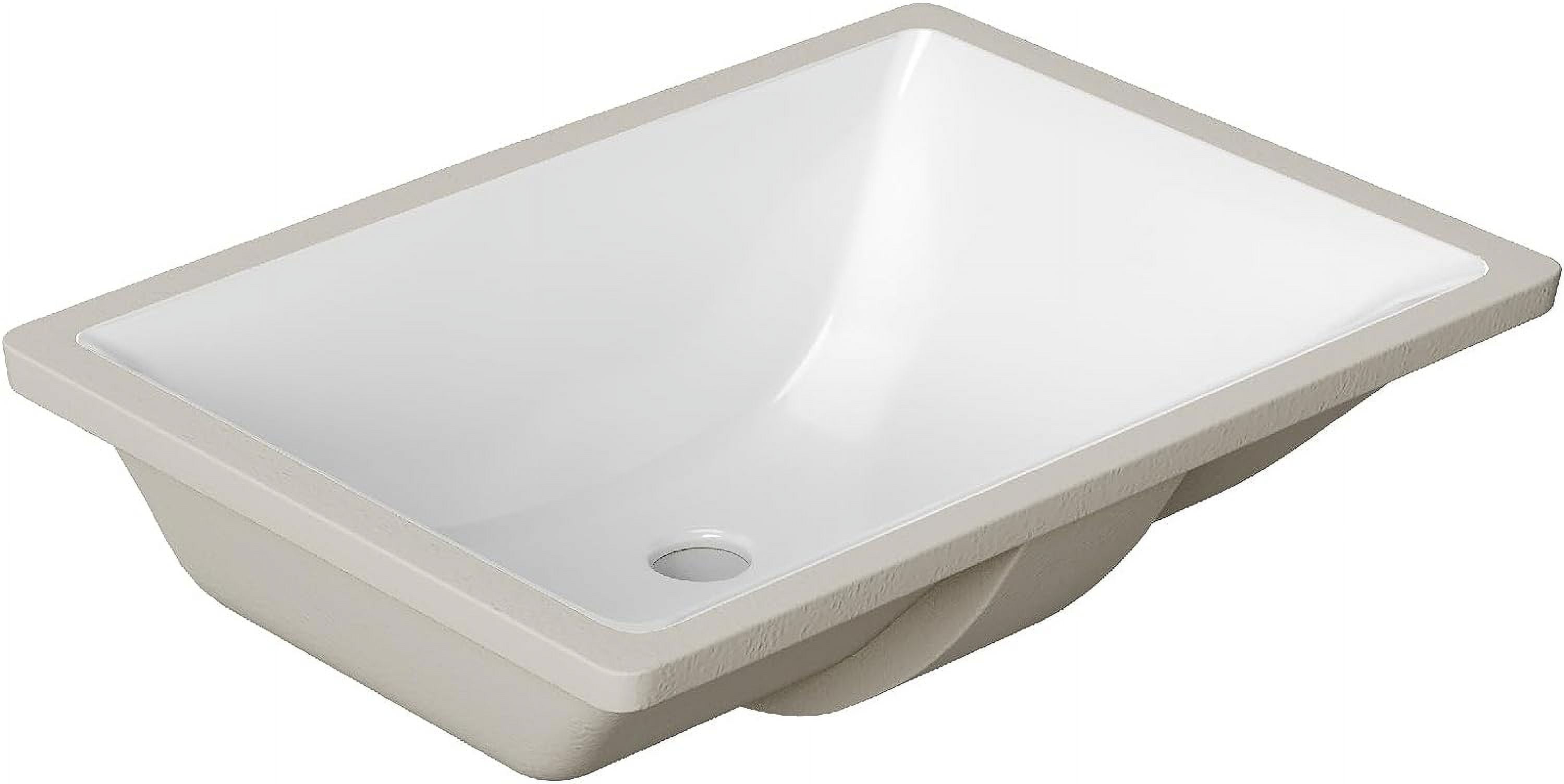 ARIEL 15.13" x 20.25" Rectangle Undermount Bathroom Sink, Rectangular ...