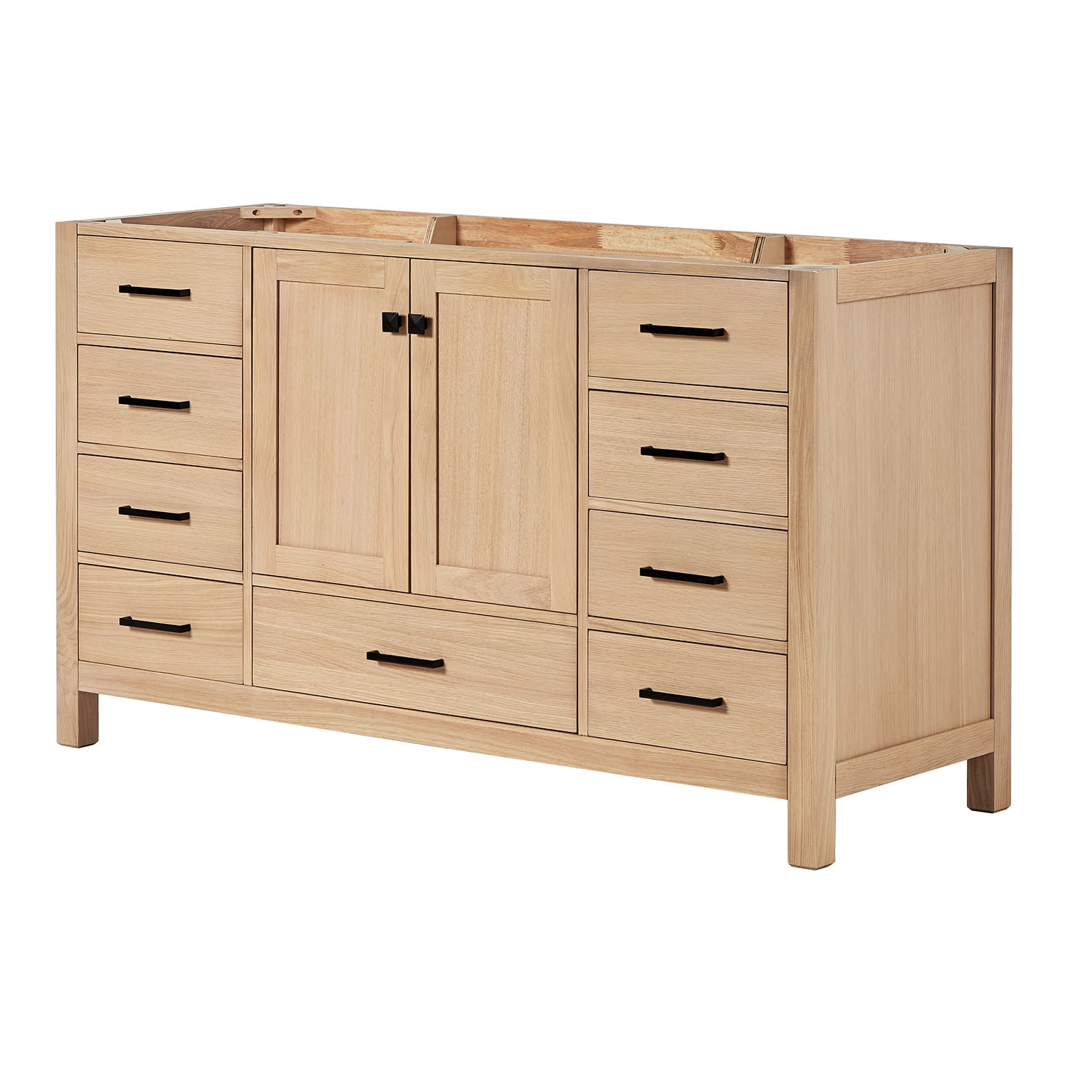ARIEL CAMBRIDGE 60 Inch Single Sink Base Cabinet In Oak - Walmart.com